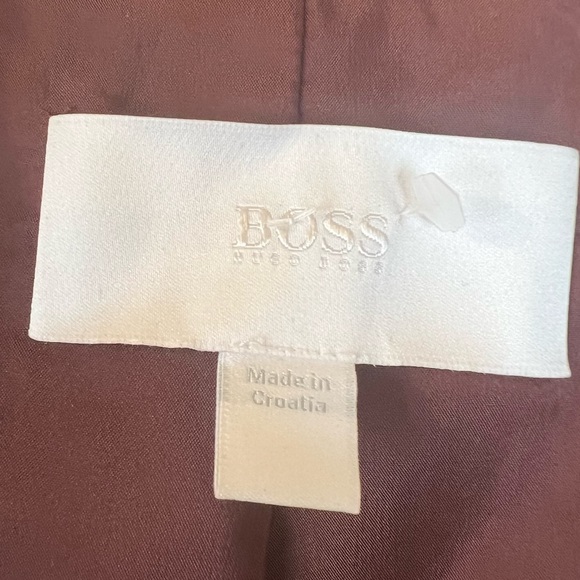Hugo Boss | Jackets & Coats | Boss Hugo Boss Burgundy Blazer Size 4 ...